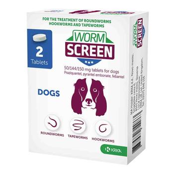 Worm Screen Dog Broad Spectrum Wormer Kills Roundworms & Tapeworms (2 ...